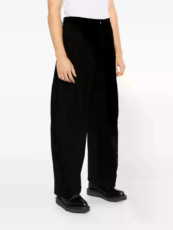 CROQUIS Tapered Drawstring Trousers - Black