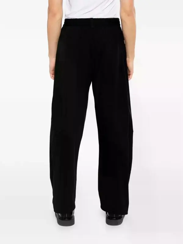 CROQUIS Tapered Drawstring Trousers - Black