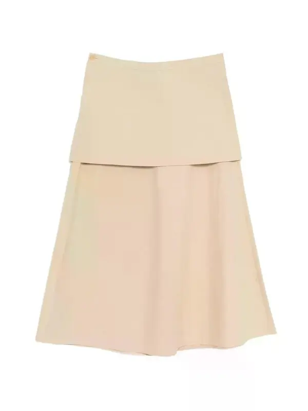 LESS A-line Midi Skirt - Neutrals