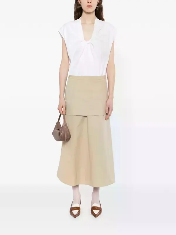 LESS A-line Midi Skirt