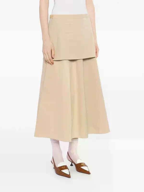 LESS A-line Midi Skirt