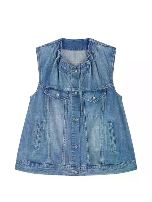 JNBY Cotton Denim Vest - Blue