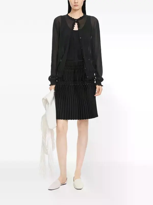 JNBY Scalloped-hem Cardigan - Black