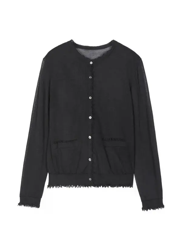 JNBY Scalloped-hem Cardigan - Black