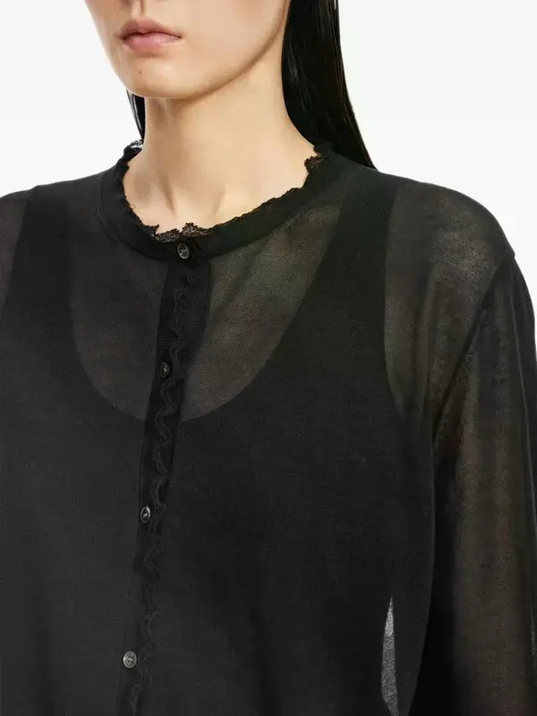 JNBY Scalloped-hem Cardigan - Black