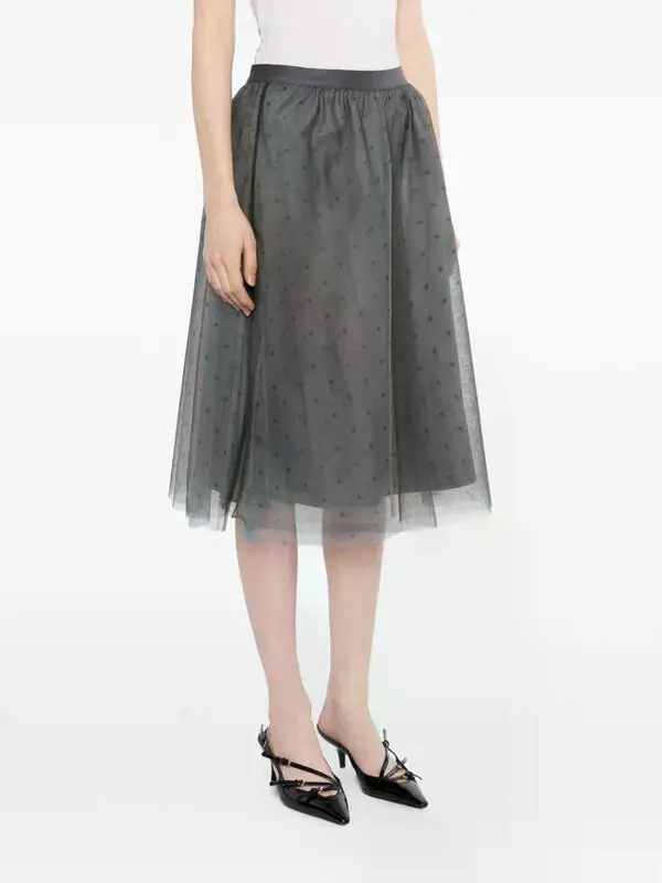JNBY Polka Dot Tulle Skirt - Grey
