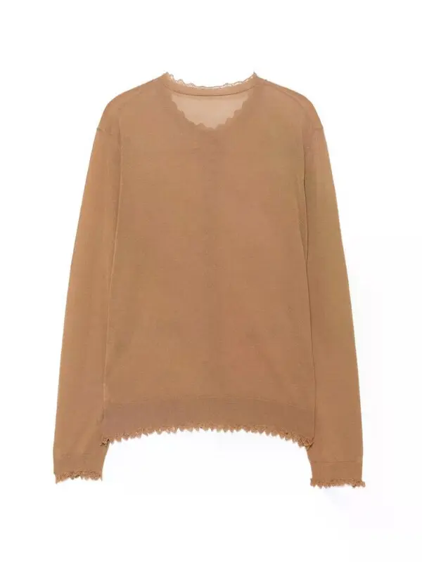 JNBY Scalloped-hem Cardigan - Brown