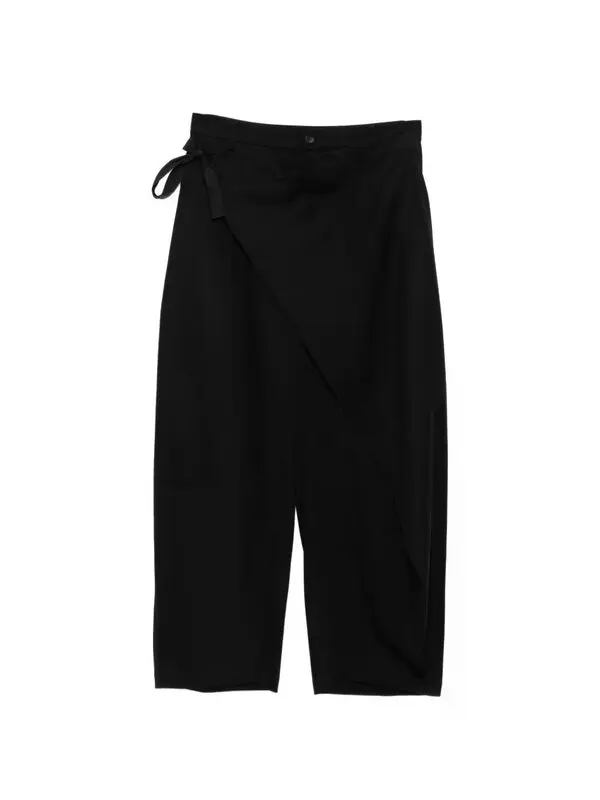 CROQUIS Tapered Drawstring Trousers - Black