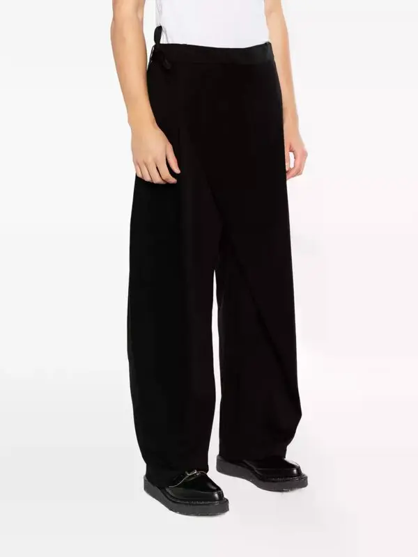 CROQUIS Tapered Drawstring Trousers - Black