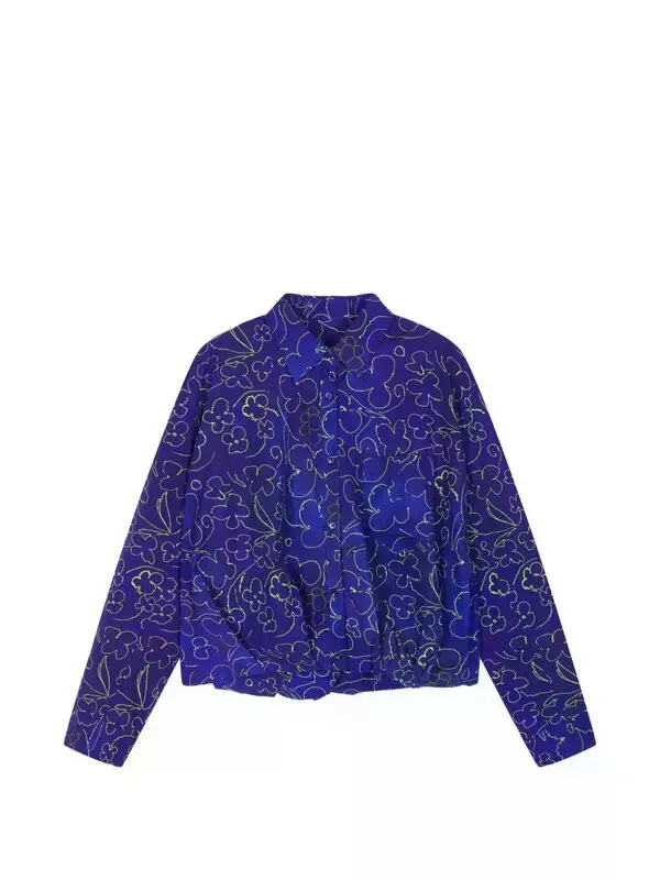 JNBY Floral Long-sleeved Shirt - Blue