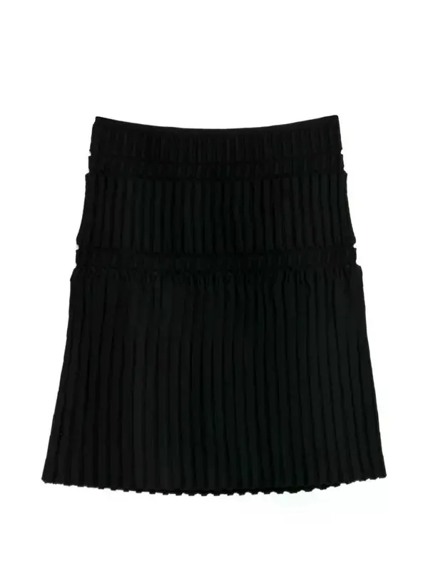 JNBY Geometric Pleated A-line Skirt - Black
