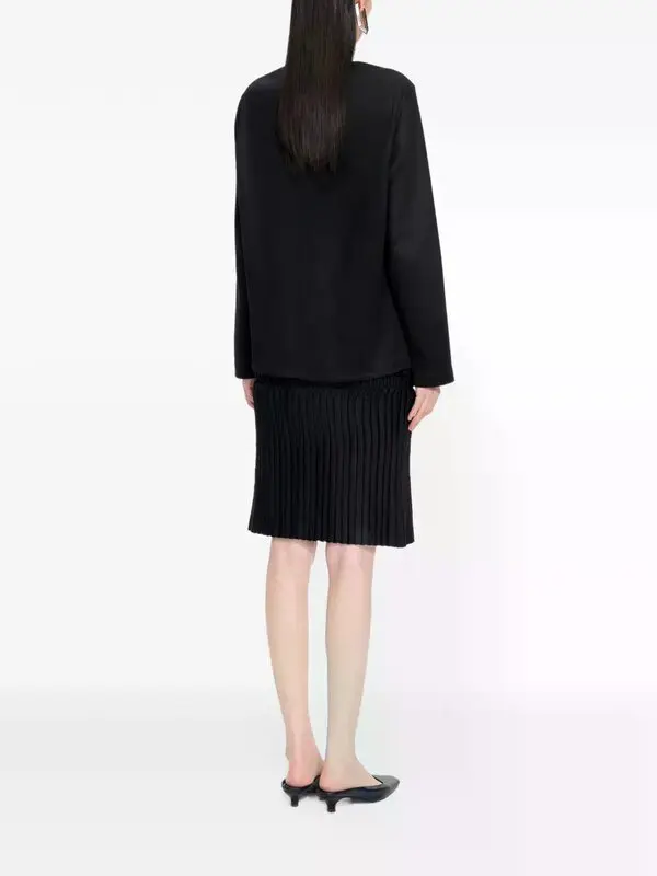 JNBY Geometric Pleated A-line Skirt - Black