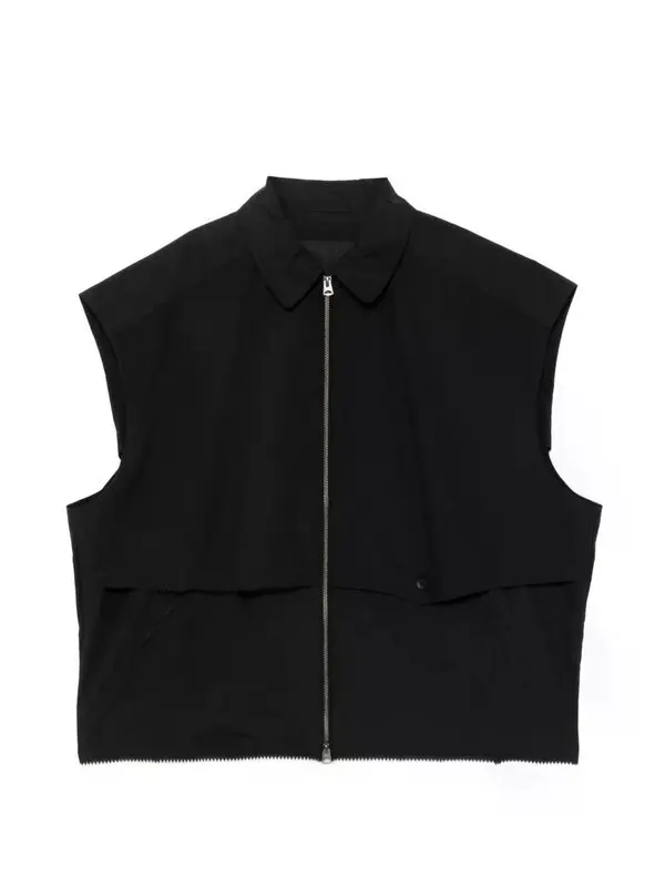 CROQUIS Logo Sleeveless Jacket - Black