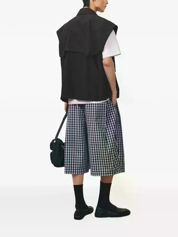 CROQUIS Sleeveless Jacket With Logo - Black