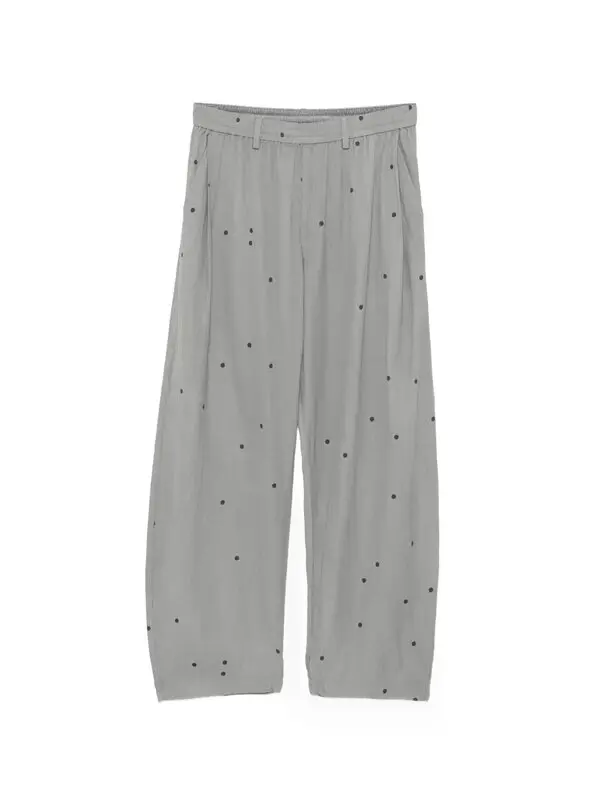 CROQUIS Polka Dot Loose Trousers - Grey