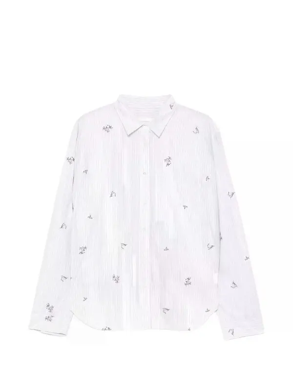 JNBY Embroidered Striped Shirt - White