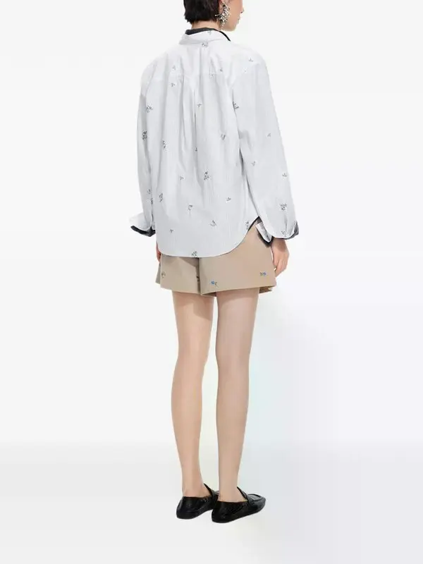 JNBY Embroidered Striped Shirt