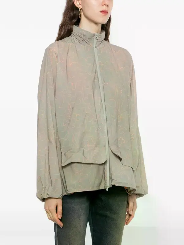 JNBY Floral-print Oversized Jacket - Neutrals