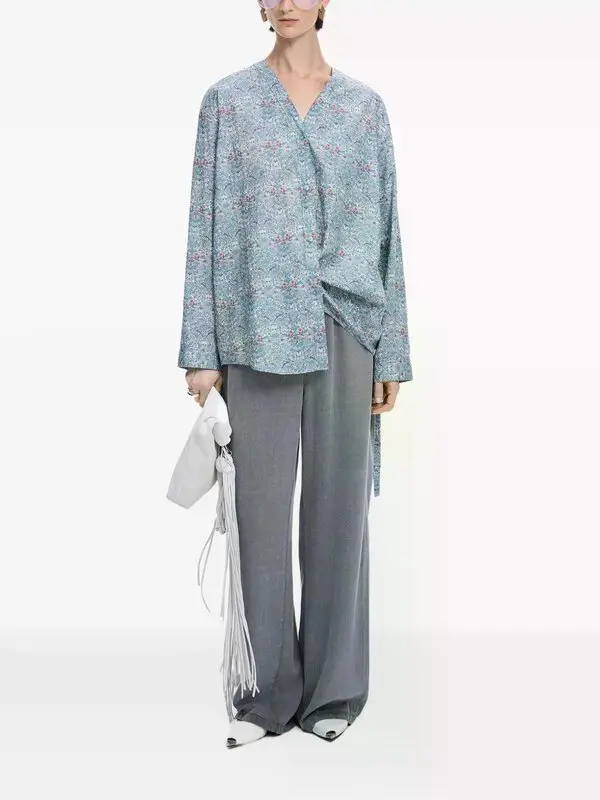 JNBY Floral V-neckline Blouse