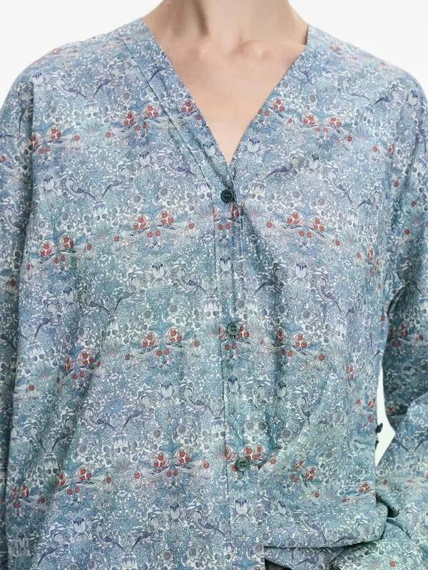 JNBY Floral V-neckline Blouse