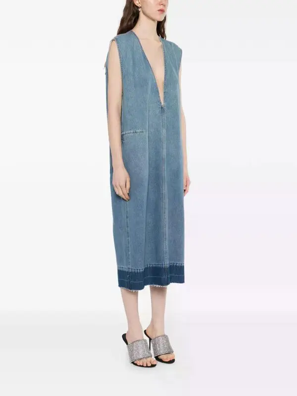 LESS Denim Midi Dress