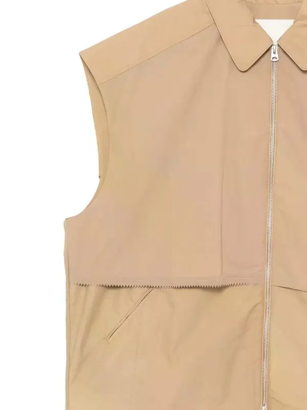 CROQUIS Logo Sleeveless Jacket - Neutrals