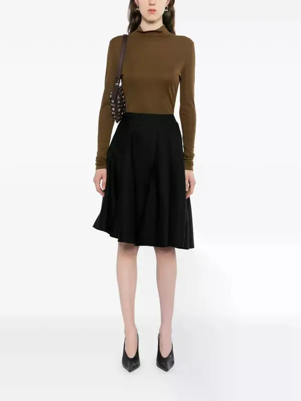 JNBY Asymmetric Pleated A-line Skirt