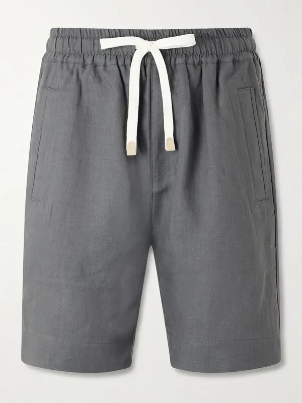 Eleventy Straight-leg Linen Shorts