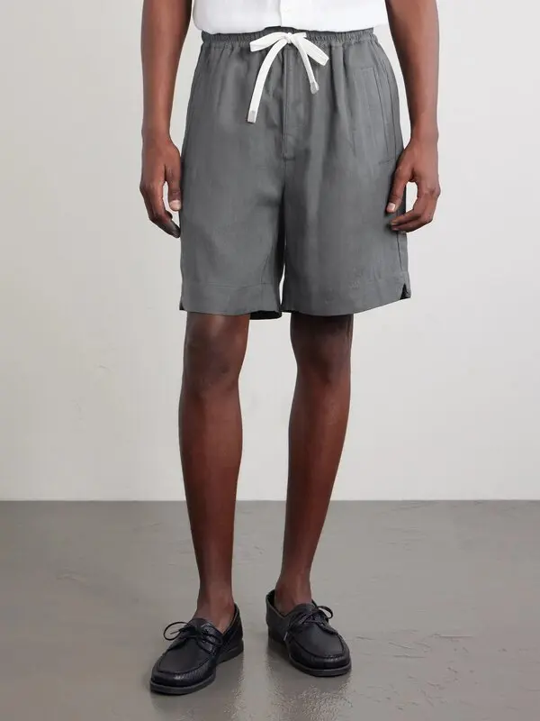 Eleventy Straight-leg Linen Shorts