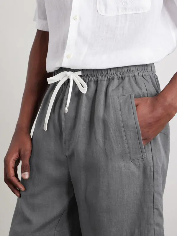 Eleventy Straight-leg Linen Shorts