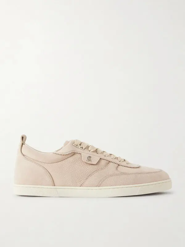 CHRISTIAN LOUBOUTIN Tutti Rui Perforated Nubuck Sneakers - Neutrals