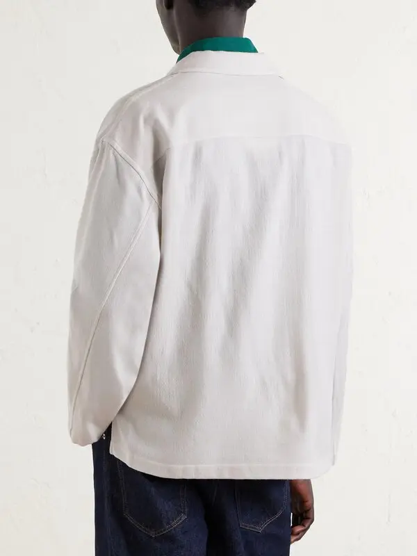 FRAME Virgin Wool Half-zip Sweater - Gray