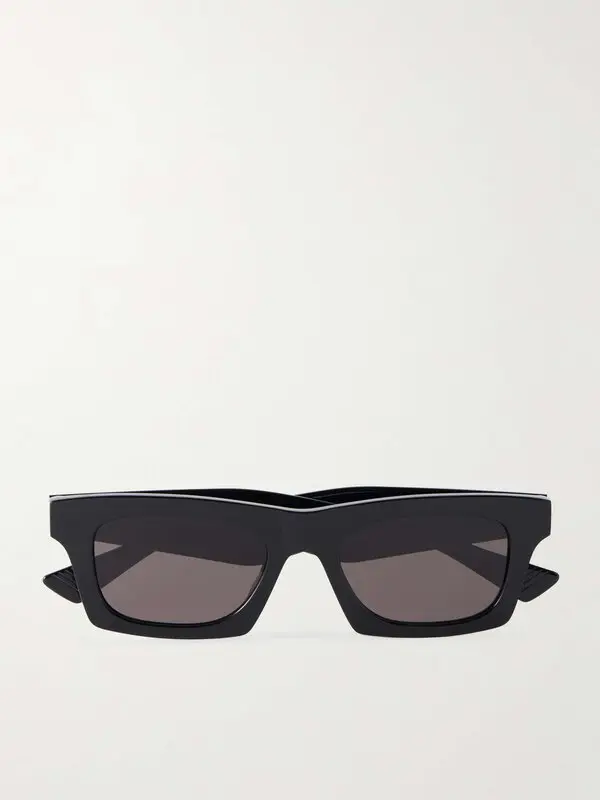 Bottega Veneta New Entry Square-frame Recycled-acetate Sunglasses - Black