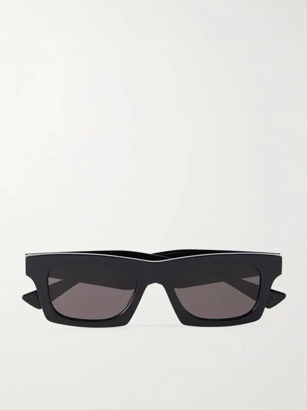 Bottega Veneta Square-frame Recycled-acetate Sunglasses - Black