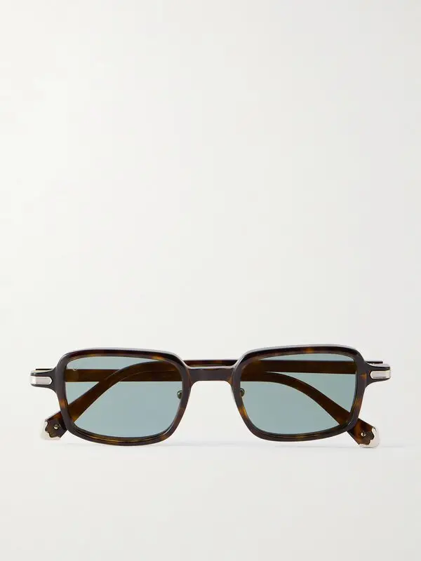 CARTIER Godron Square Sunglasses - Tortoiseshell
