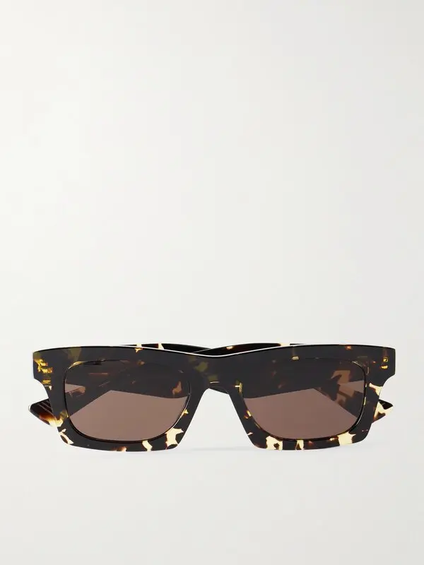 Bottega Veneta Square-frame Recycled-acetate Sunglasses - Tortoiseshell