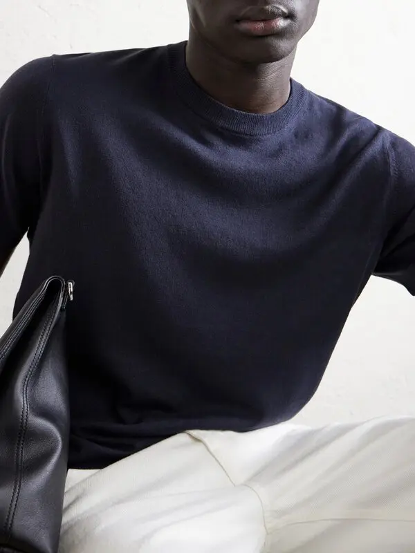 Altea Linen And Cotton-blend T-shirt - Blue