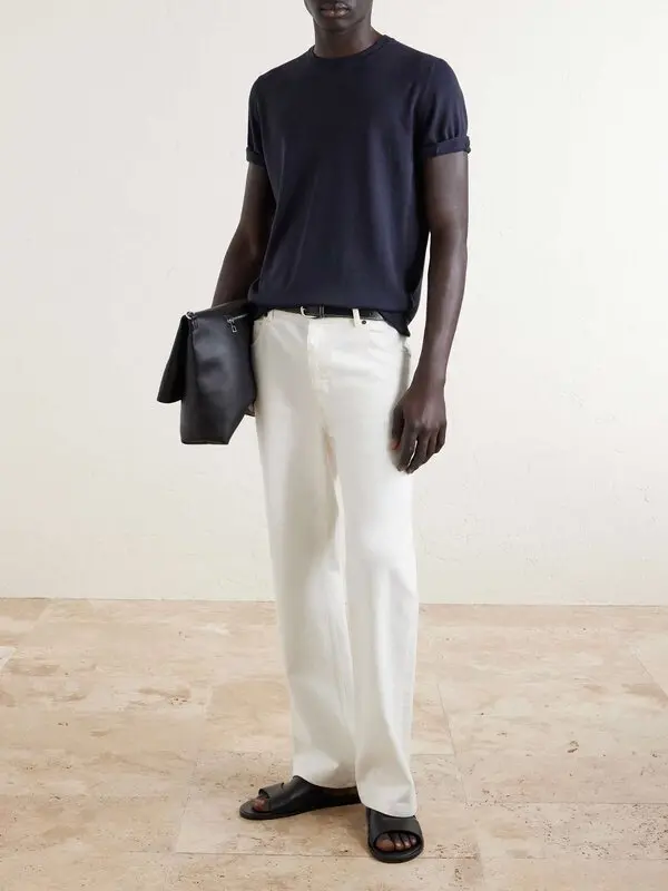 Altea Linen And Cotton-blend T-shirt