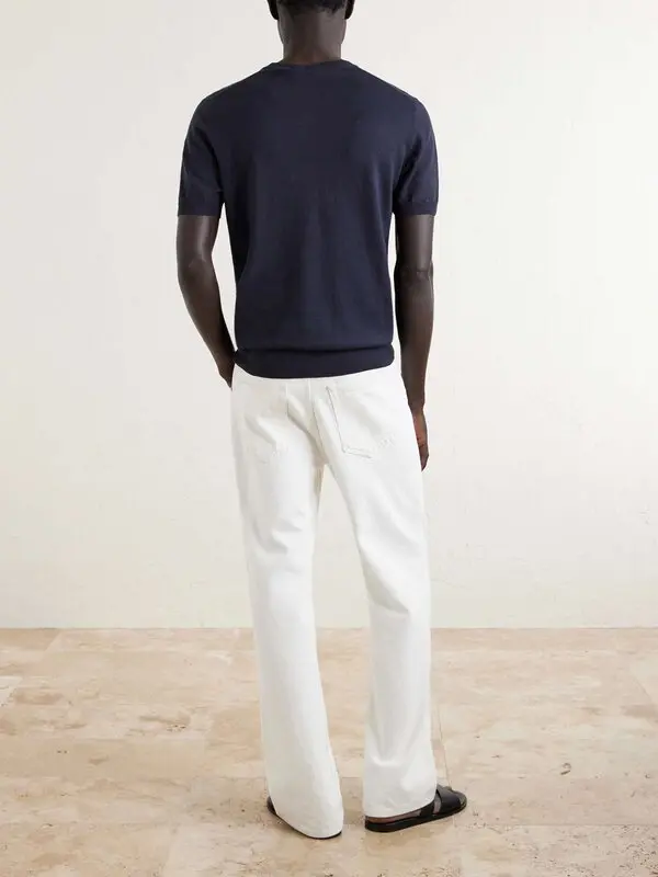 Altea Linen And Cotton-blend T-shirt