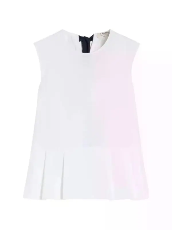 Max Mara Bow-detail Pleated Blouse - White