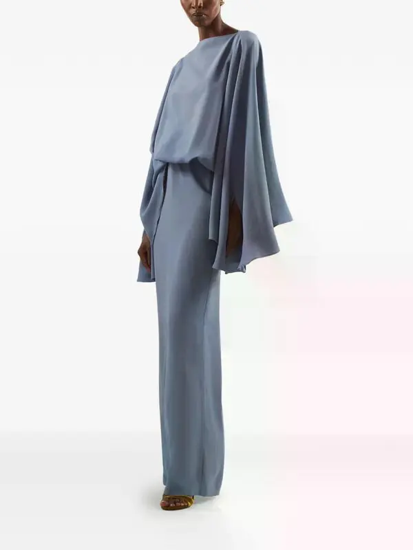 TALLER MARMO Eolia Draped-detail Maxi Dress - Blue
