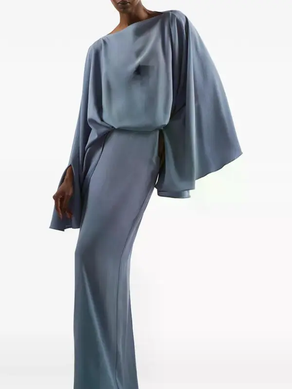 TALLER MARMO Eolia Draped-detail Maxi Dress - Blue