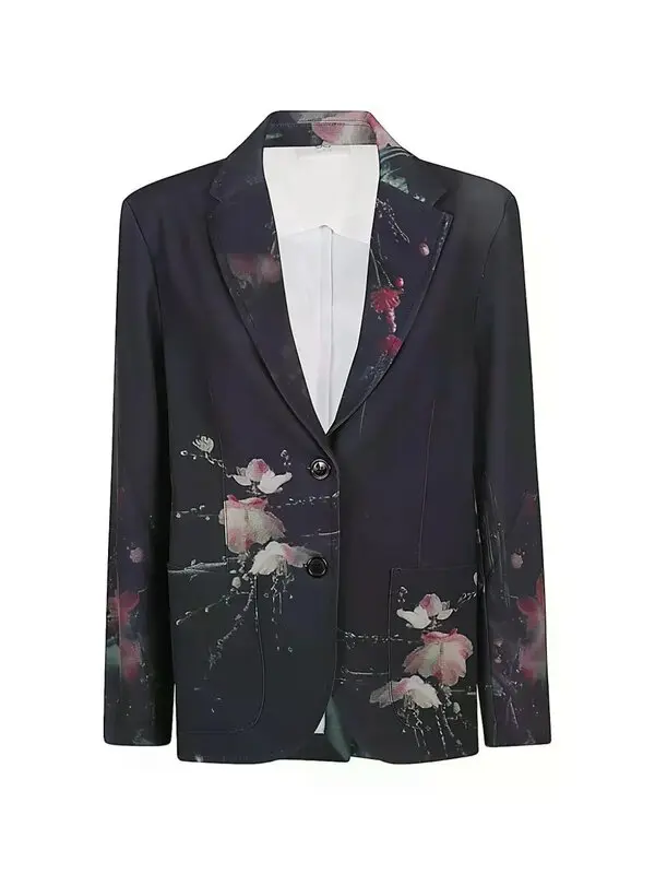 SISSIOTTO Single-breasted Floral Print Coat