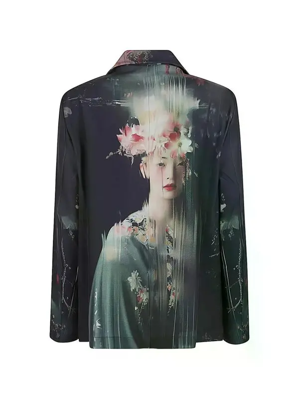 SISSIOTTO Single-breasted Floral Print Coat