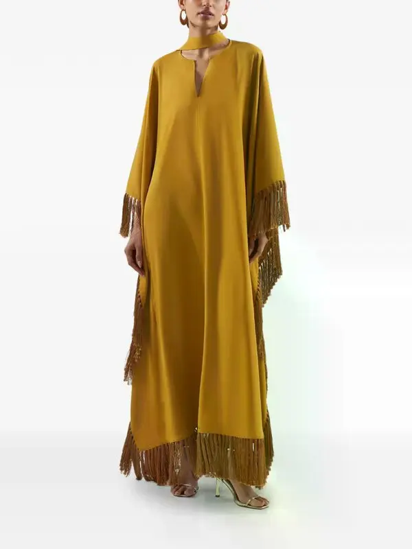 TALLER MARMO Hammamet Fringed Maxi Dress - Yellow
