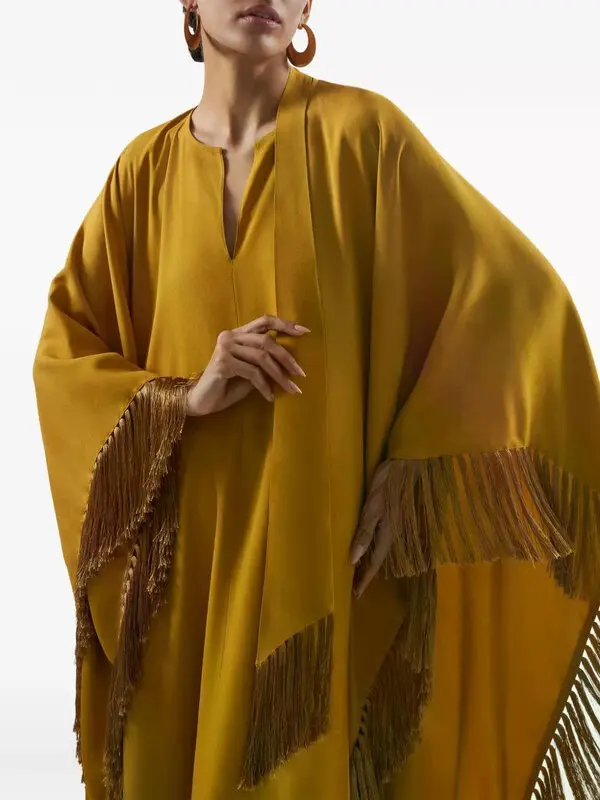 TALLER MARMO Hammamet Fringed Maxi Dress - Yellow