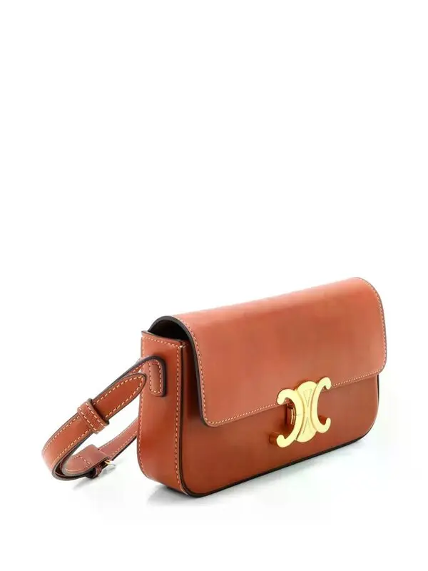 Celine Triomphe East-west Smooth Calfskin Shoulder Bag - Brown