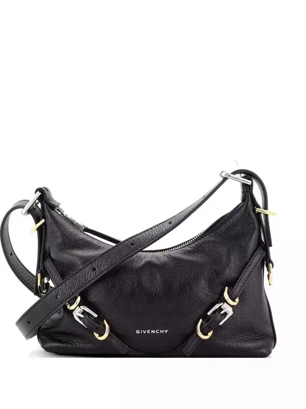 Givenchy Voyou Leather Mini Hobo Bag - Black