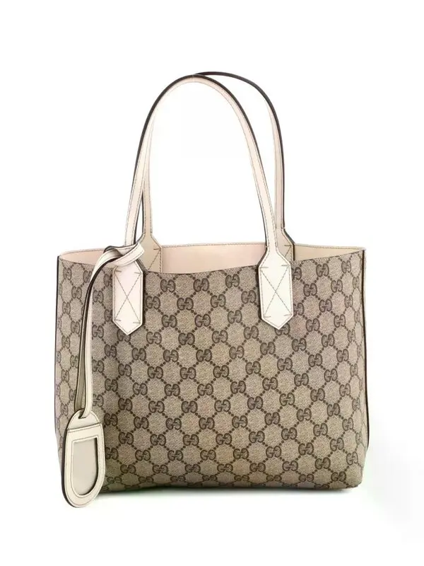 Gucci Reversible Gg Print Leather Small Tote Bag - Brown