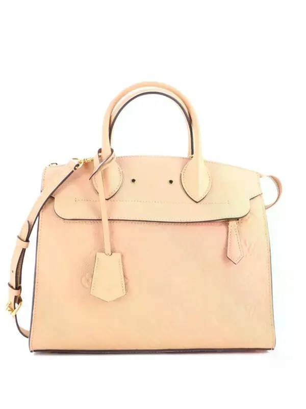LOUIS VUITTON Pont Neuf Mm Monogram Empreinte Leather Satchel - Neutrals
